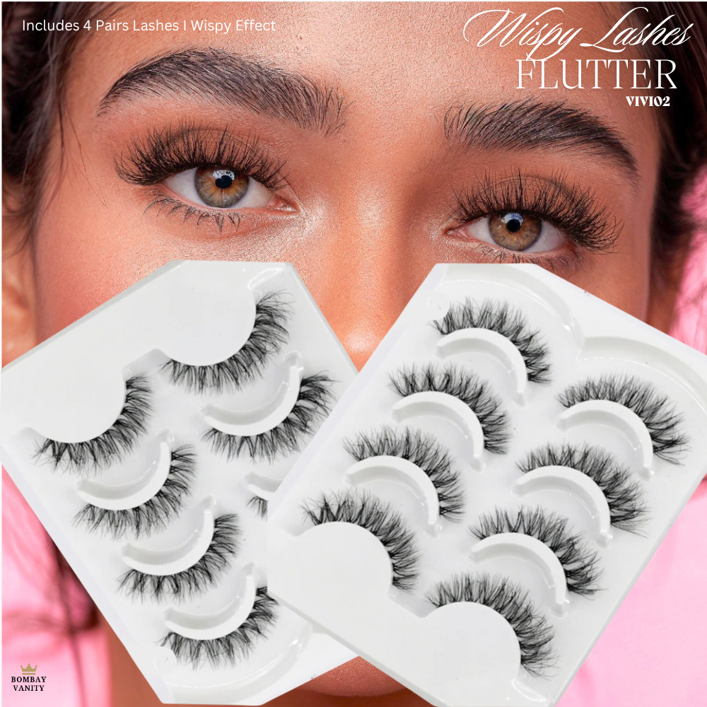 FLUTTER - 4 Pairs False Eyelashes Set